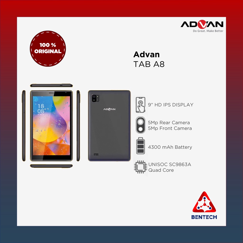 Jual Advan Tab A8 Garansi Resmi | Shopee Indonesia