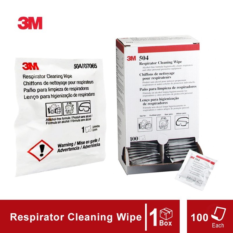 Jual 3M Respirator Cleaning Wipe 504/07065 Alcohol-Free - 1 Box [isi ...