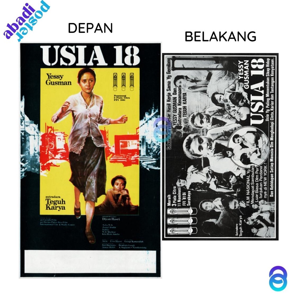 Jual poster film lawas usia 18 - poster film teguh karya yessy gusman ...