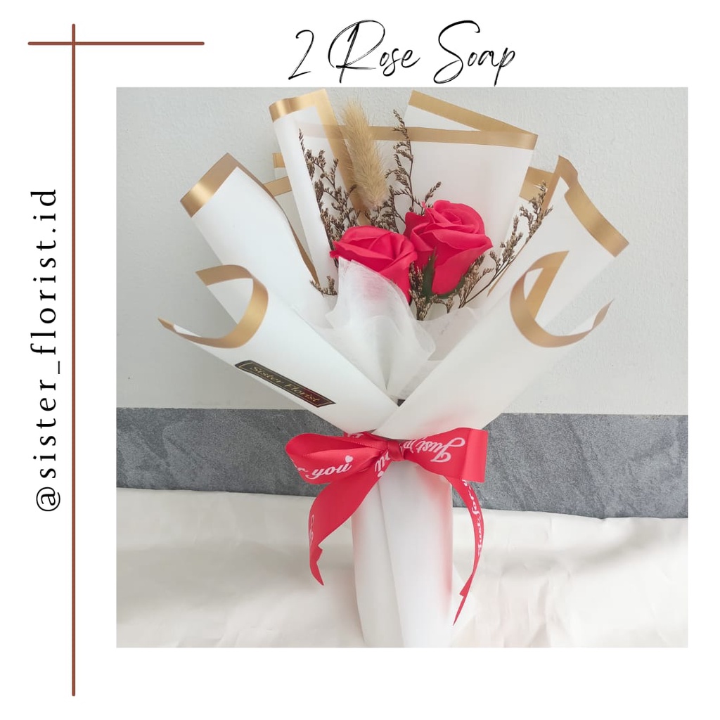 Jual SF036 TWIN ROSE SOAP FLOWER BOUQUET - BUKET BUNGA SABUN 2 TANGKAI ...