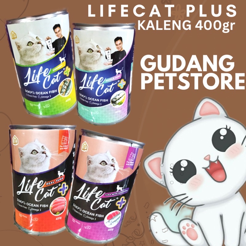 Jual (New) LIFE CAT PLus Kaleng 400gr Makanan Kucing basah | Shopee ...