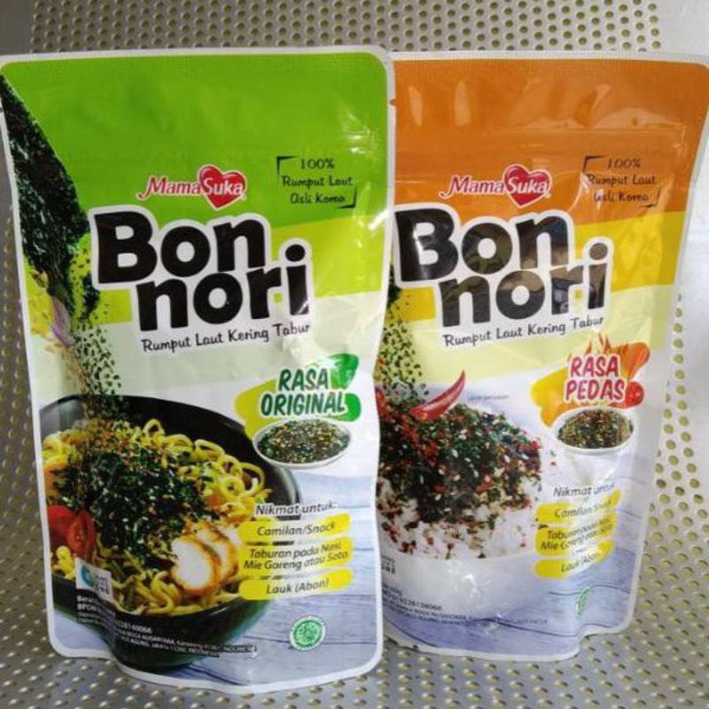 Jual bon nori mama suka 60g pedas dan original kemasan pouch | Shopee ...