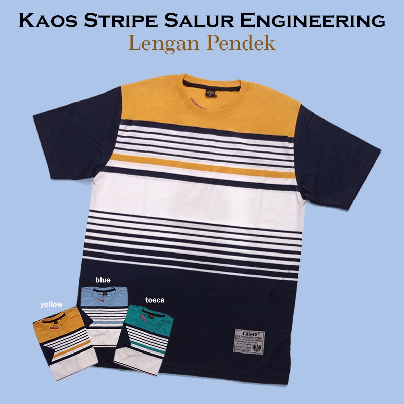 Jual Liso wear - Kaos stripe salur engineering lengan pendek | kaos ...