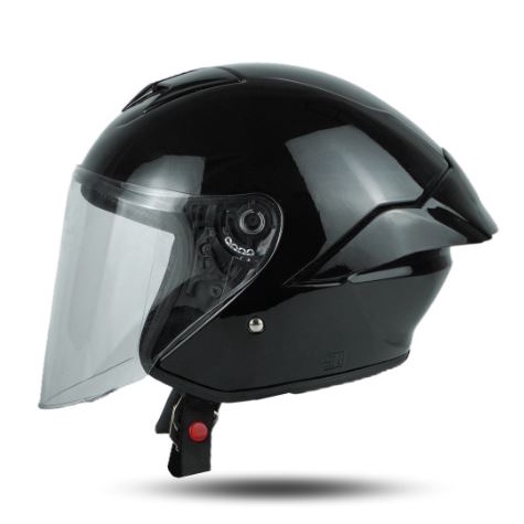 Jual Helm Jitsu Half Face JS1 Series Warna Hitam Glossy | Shopee Indonesia