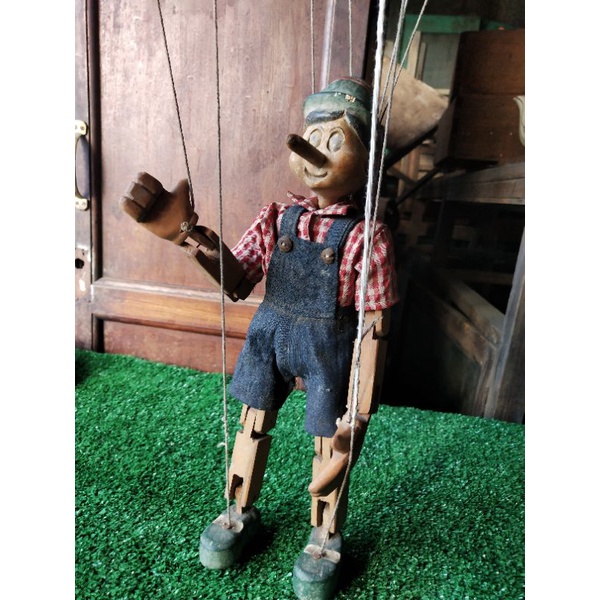 Jual boneka kayu pinokio kuno | Shopee Indonesia