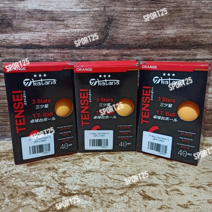 Jual Bola Pingpong Tenis Meja Katana Tensei 3 Star Isi 6 ORIGINAL | Shopee Indonesia
