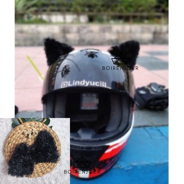 Jual Authentic Kuping kucing helm bulu (2pc) - kuping kucing helm ...
