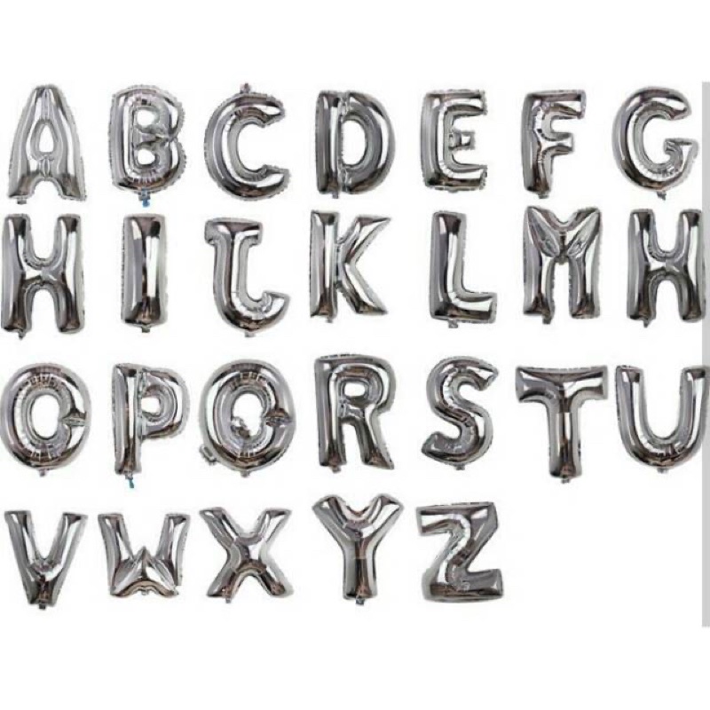 Jual Balon Huruf Silver PERPAK ISI 50Pc | Shopee Indonesia
