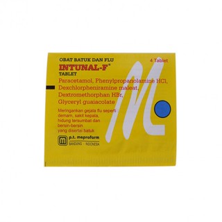 Jual INTUNAL FORTE 4 TABLET - OBAT DEMAM BATUK PILEK DEWASA/OBAT DEMAM ...
