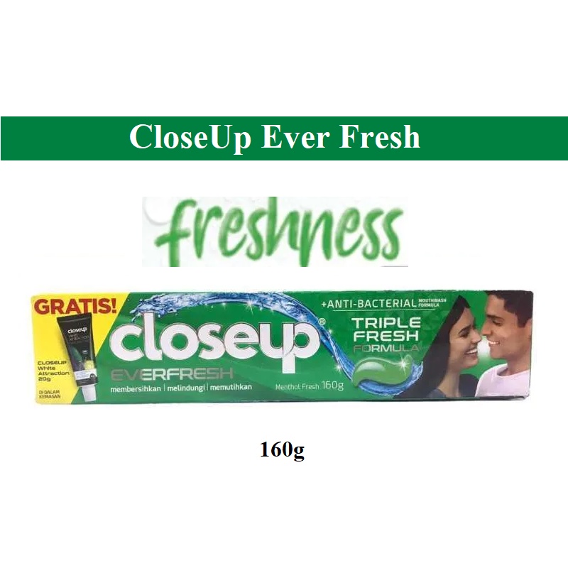 Jual CLOSEUP Everfresh Gel Toothpaste Kemasan 160 g | Shopee Indonesia