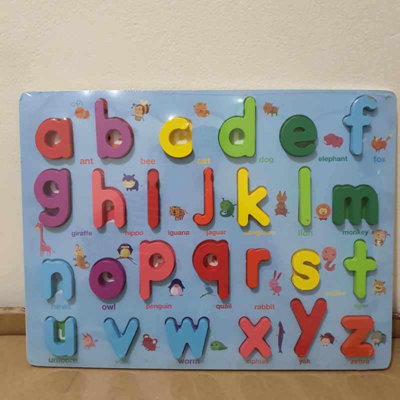 Jual Puzzle abjad alfabet kayu | Shopee Indonesia