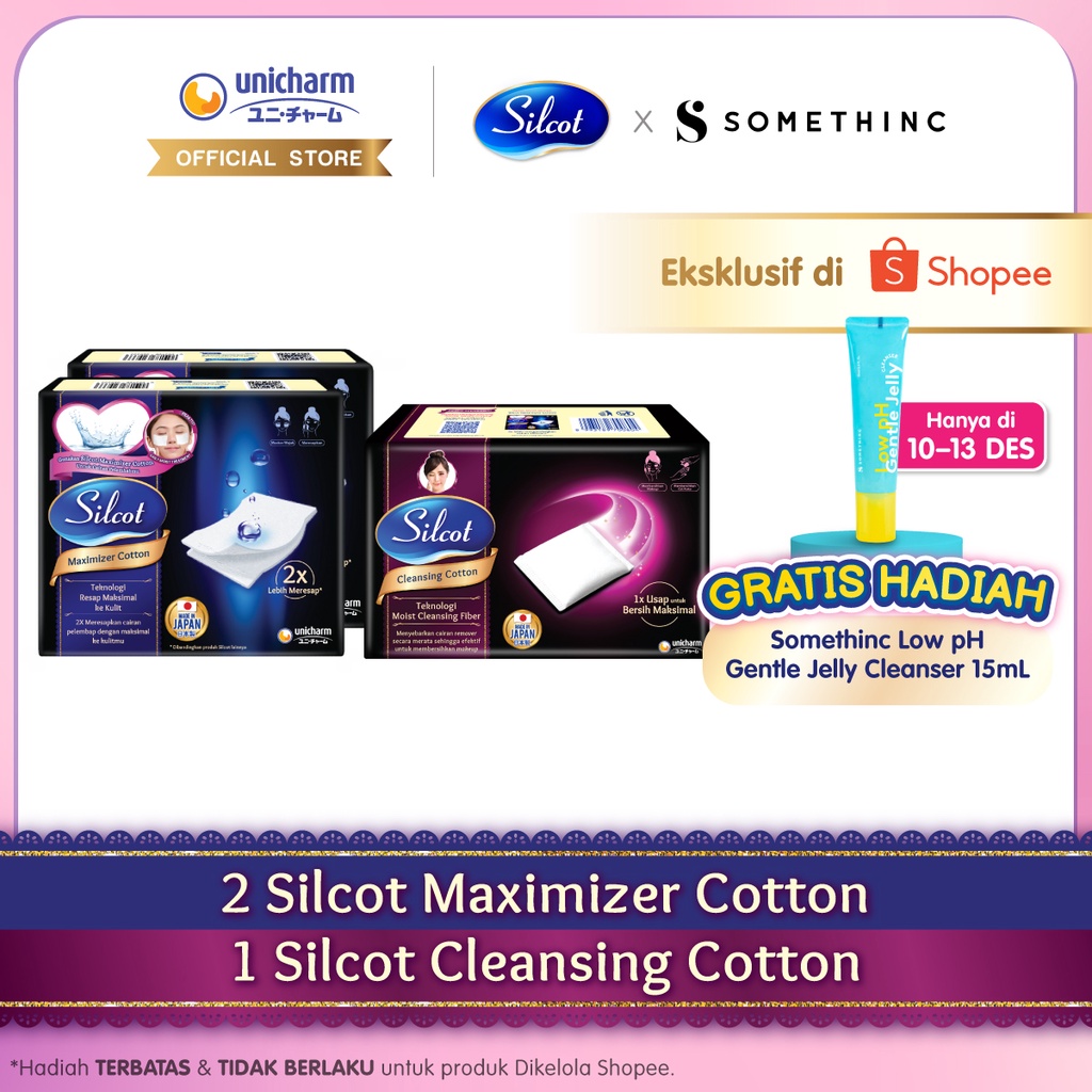 Jual Bundling 2 Silcot Maximizer & 1 Silcot Cleansing Cotton | Shopee ...