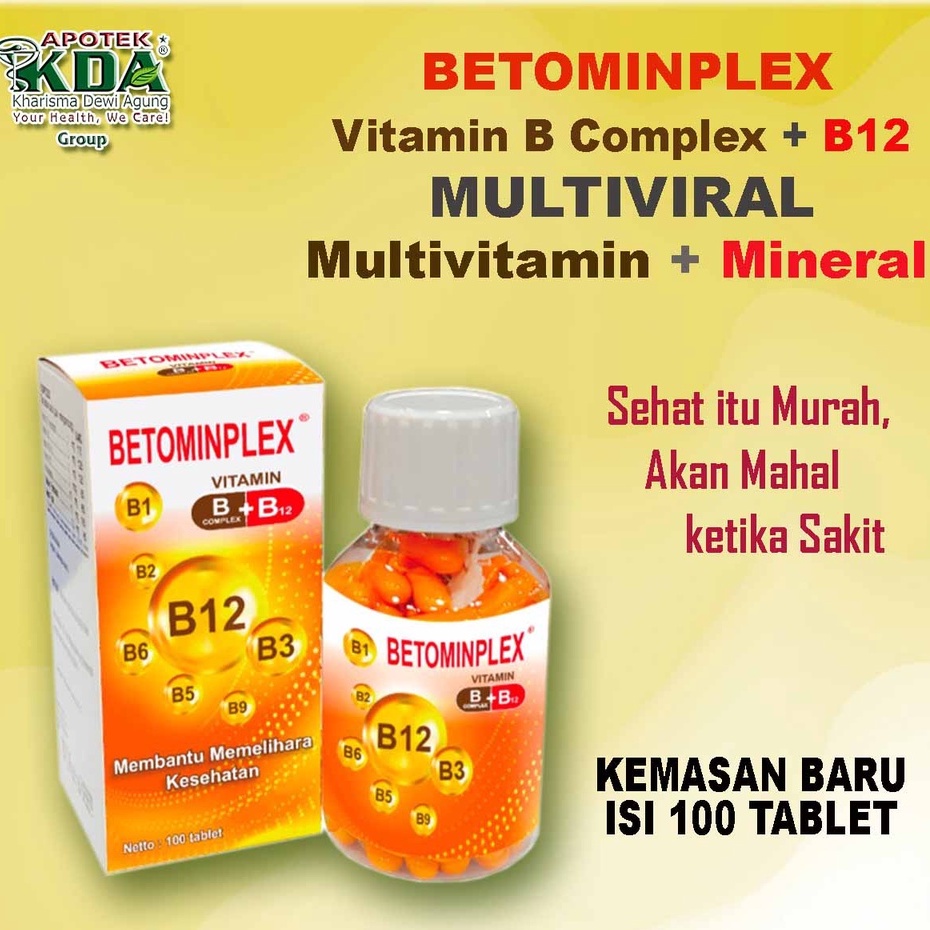Jual BETOMINPLEX VITAMIN B COMPLEX DAN VITAMIN B12 | BETOMINPLEX ISI ...