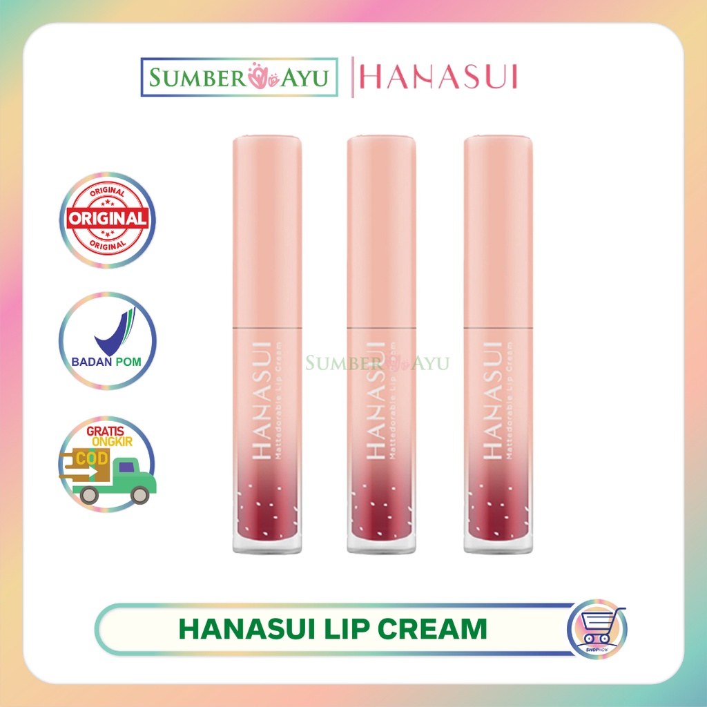 Jual Hanasui Mattedorable Lip Cream | Tintdorable Lip Stain | Hanasui ...