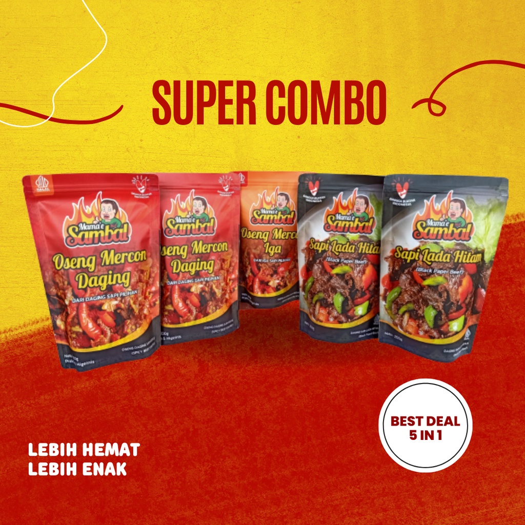 Jual Paket Super Combo 5in1 2 Sapi Lada Hitam + 2 Oseng Mercon Daging ...