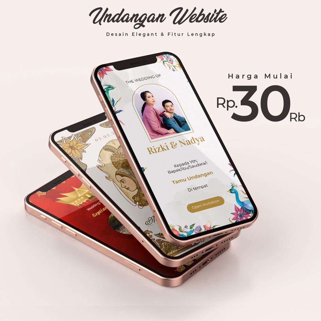 Jual Undangan Digital Web Website Undangan Pernikahan Online (FULL ...