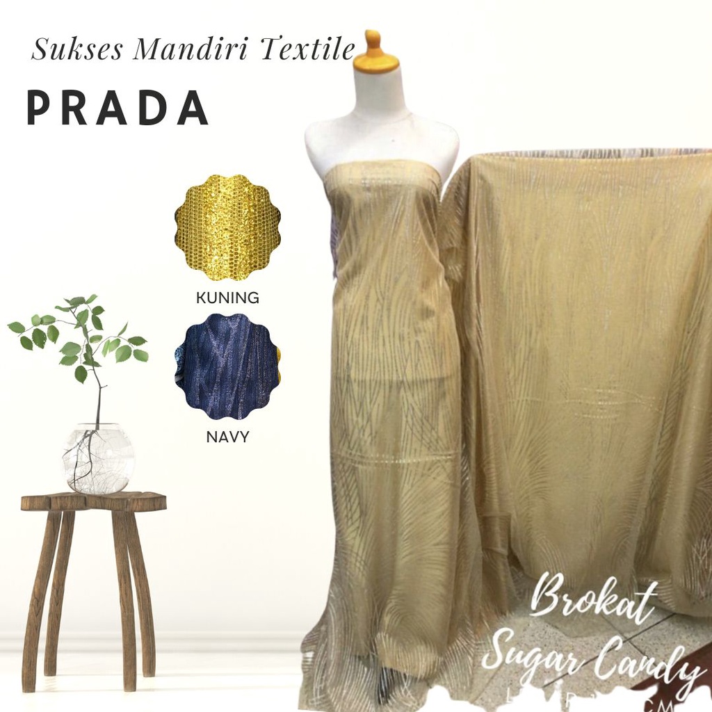 Jual [PRADA] Brokat Tile Sugar Candy, Harga per 1/2 meter = 50 cm BAHAN ...