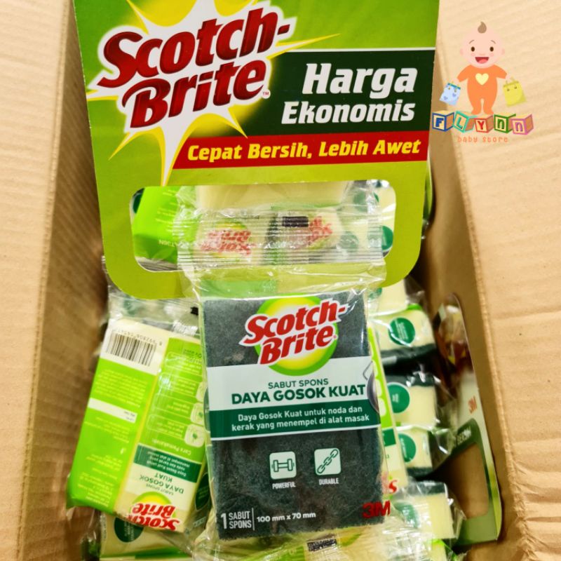 Jual 6 PCS SPONS Cuci Piring 3M Scotch Brite Individual Pack Renceng ...