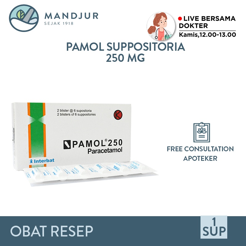 Jual Pamol Suppositoria 250 Mg | Shopee Indonesia