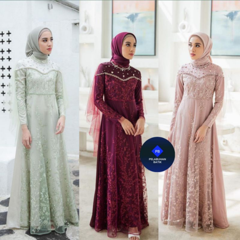 Jual MODEL BARU GAMIS BURKAT NAMIRA GAUN MAXI DRESS BRUKAT FASHION CEWEK SERAGAM WANITA REMAJA ...