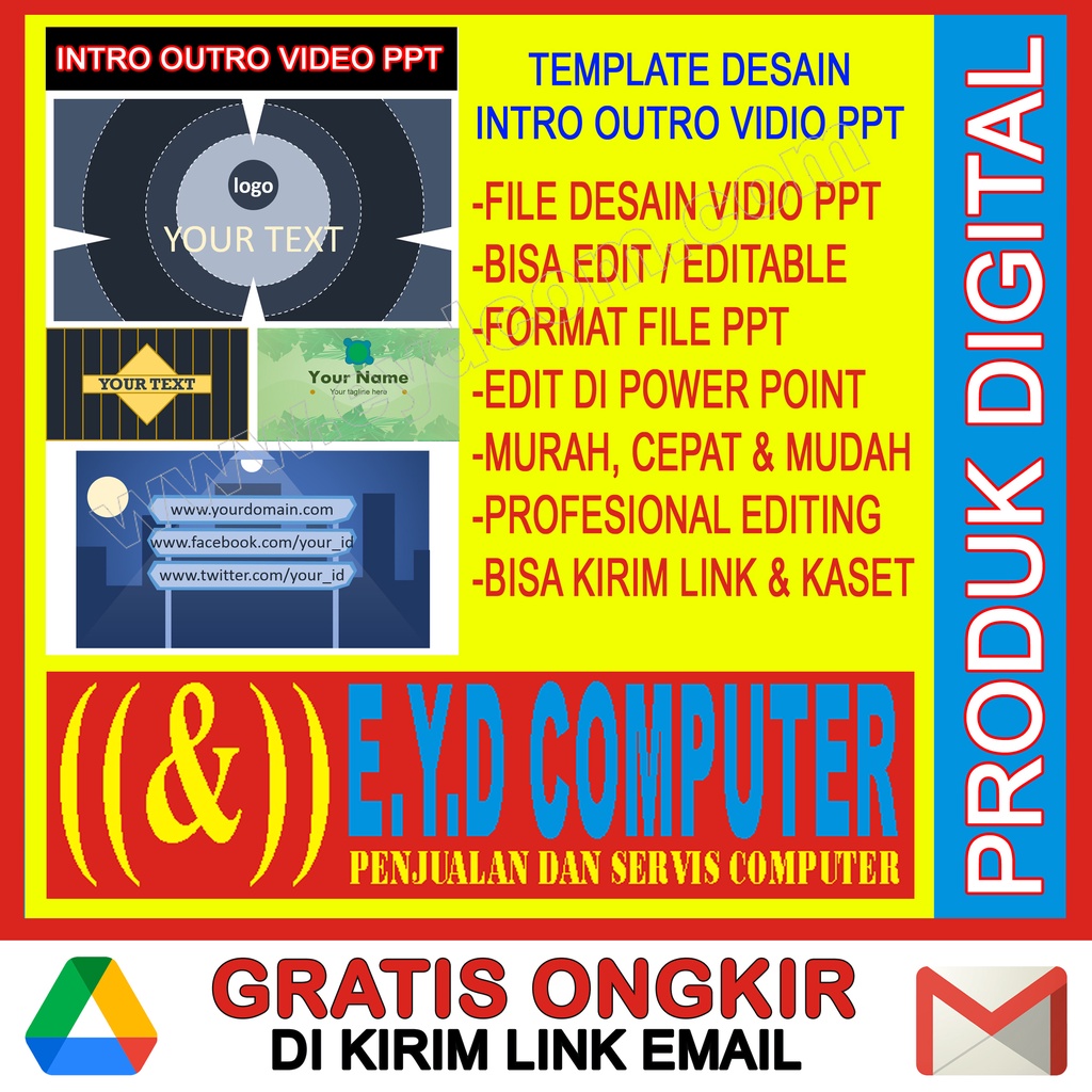 Jual DESAIN INTRO OUTRO EDITING VIDEO PPT KOLEKSI TEMPLATE DESIGN ...