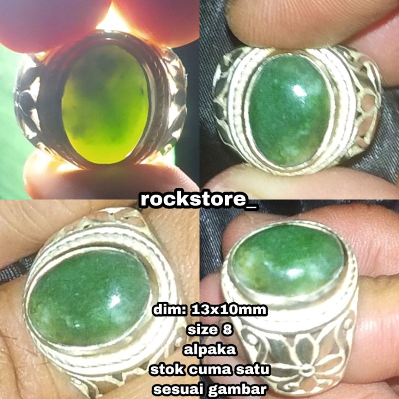 Jual Natural Batu giok nephrite jade cincin akik sesuai gambar origin ...