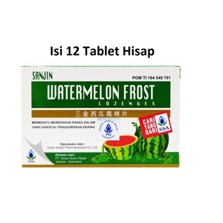 Jual Sanjin Watermelon Frost Lozenges 12 Tablet Hisap Permen Pelega ...