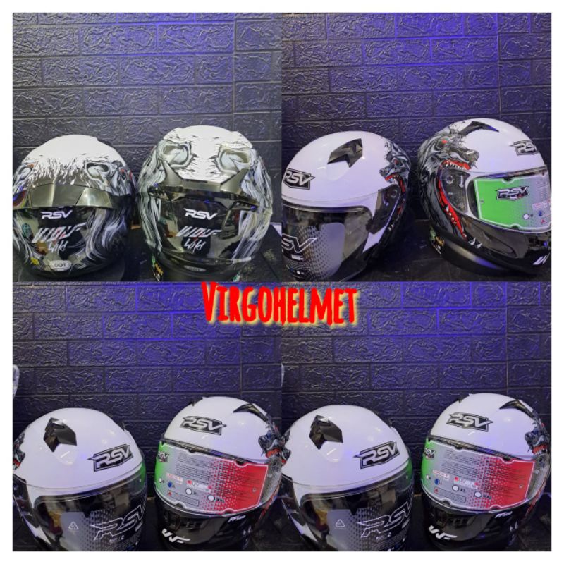 Jual helm couple rsv sv300& rsv ff500 motif wolf terbaru original ...
