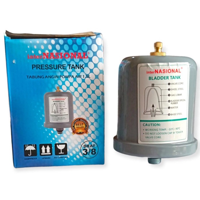 Jual Tabung Angin Pompa Air 1.5 Liter Pressure Tank 3/8 inch Bladder ...