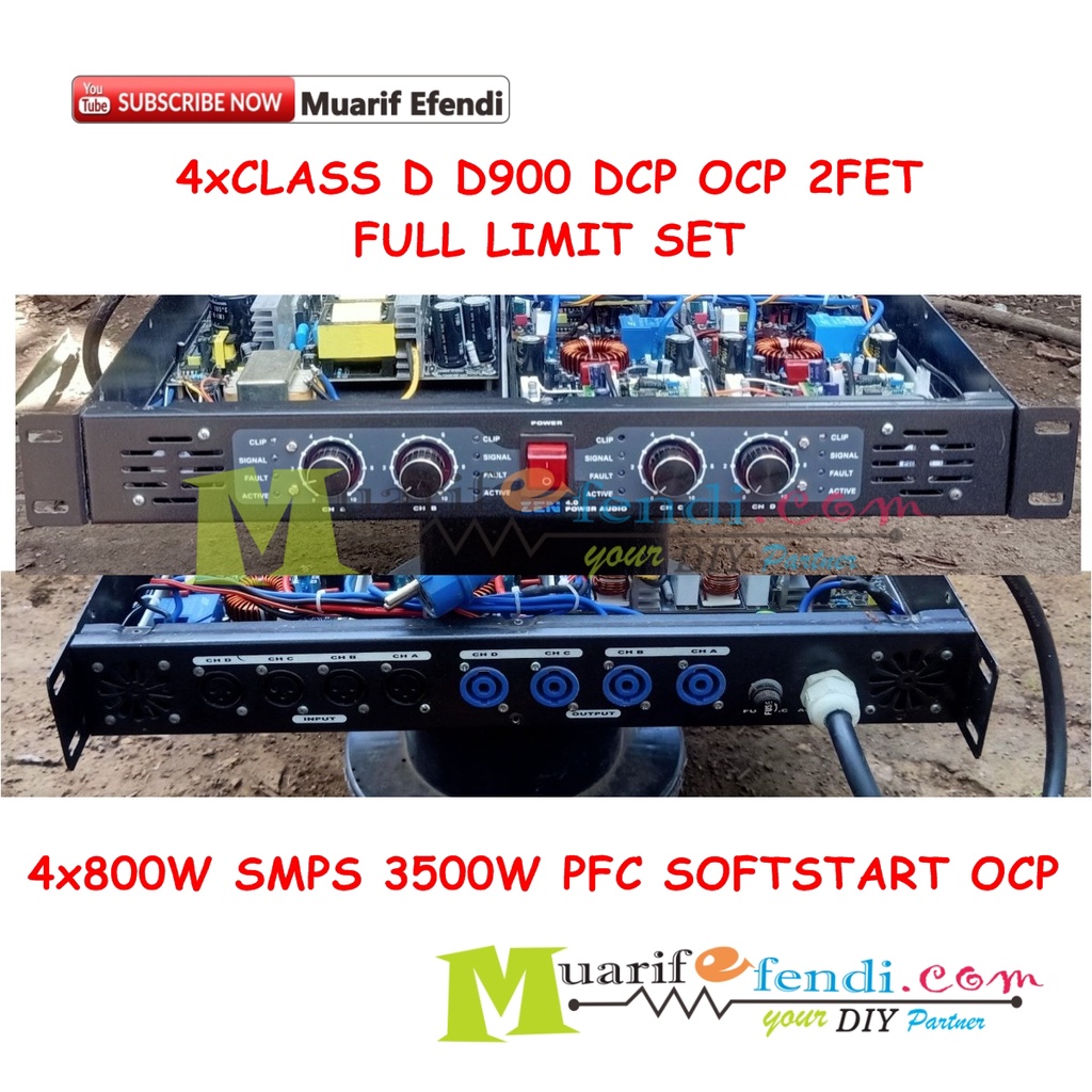 Jual POWER AMPLIFIER RAKITAN SIAP PAKAI CLASS D 4 channel 1U 4X800W REAL MURNI HIGH POWER ...