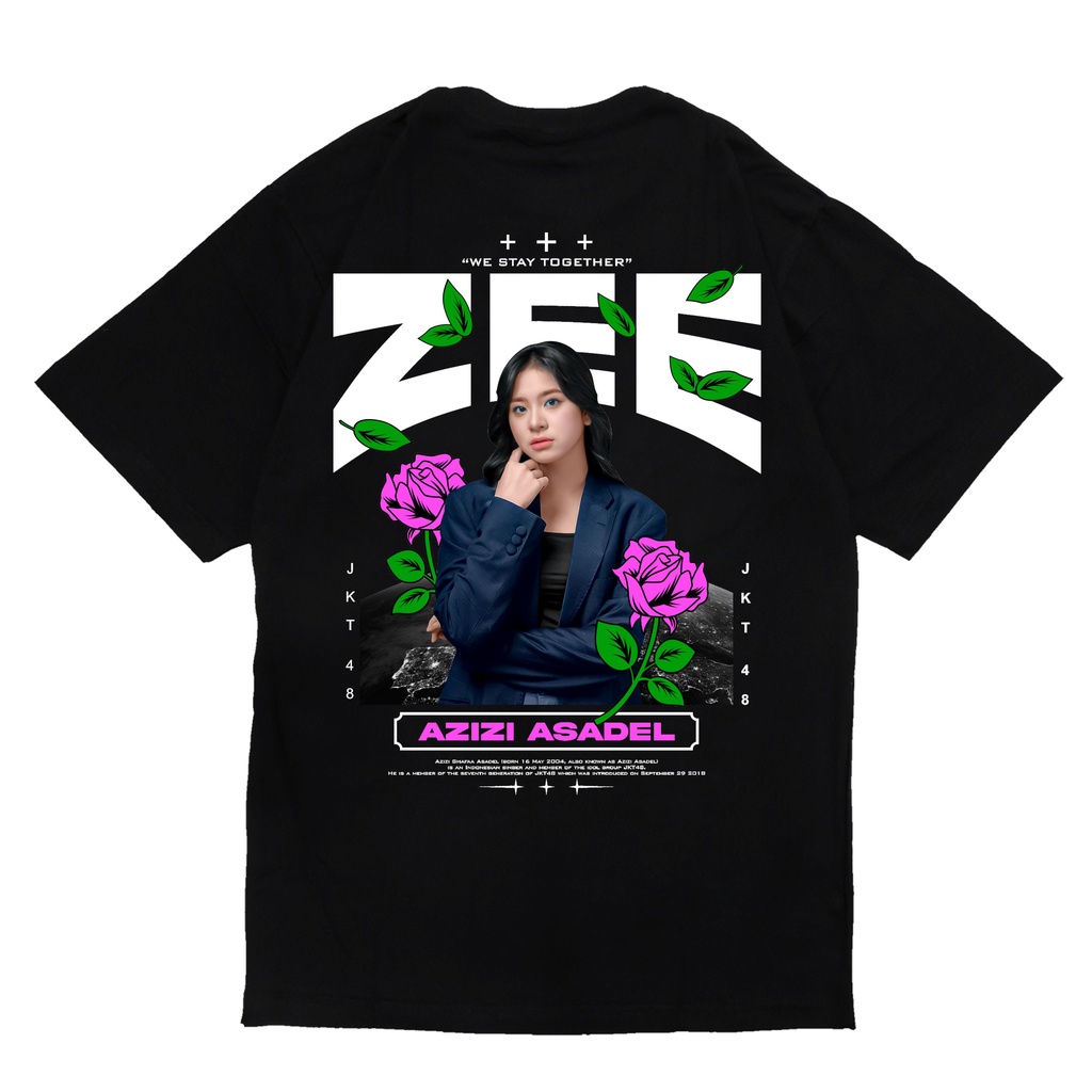 Jual KAOS ZEE JKT48 NEW ERA AZIZI ASADEL V2 - TSHIRT MEMBER JKT48 NEW ...