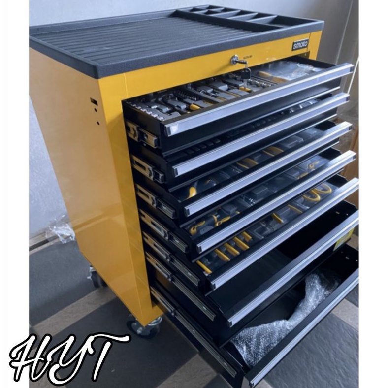 Jual Tool kit set tool trolley 7 laci kunci 221 Pcs Model SM-TS221 SMATO | Shopee Indonesia