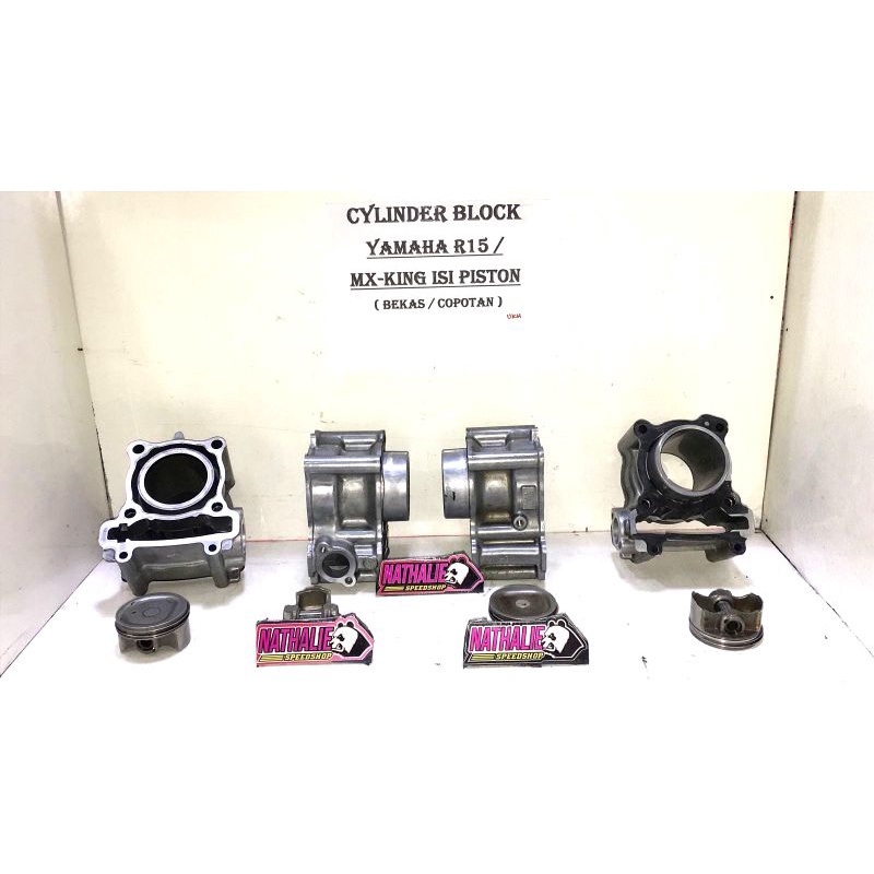 Jual BLOK / BLOCK YAMAHA R15 / MX KING ( 2PV ) ISI PISTON ( BEKAS ...