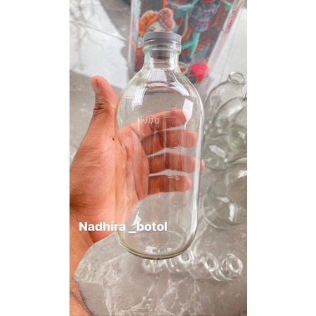 Jual Botol kaca 500ml / Botol ASI / Botol infus / Botol minuman /Botol ...