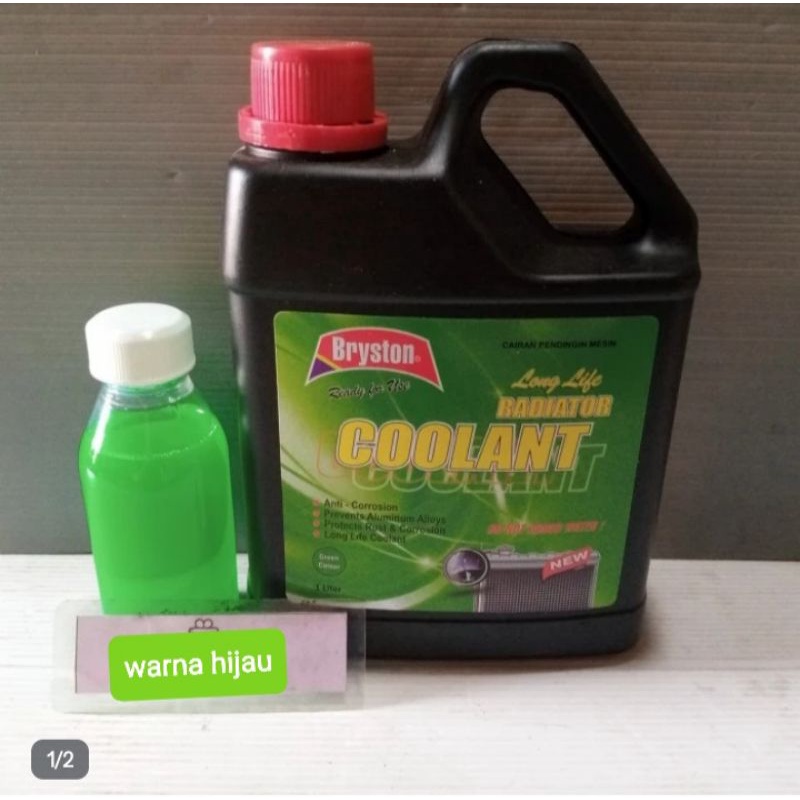 Jual Air radiator coolant warna hijau merek Bryston isi 1 Liter ...