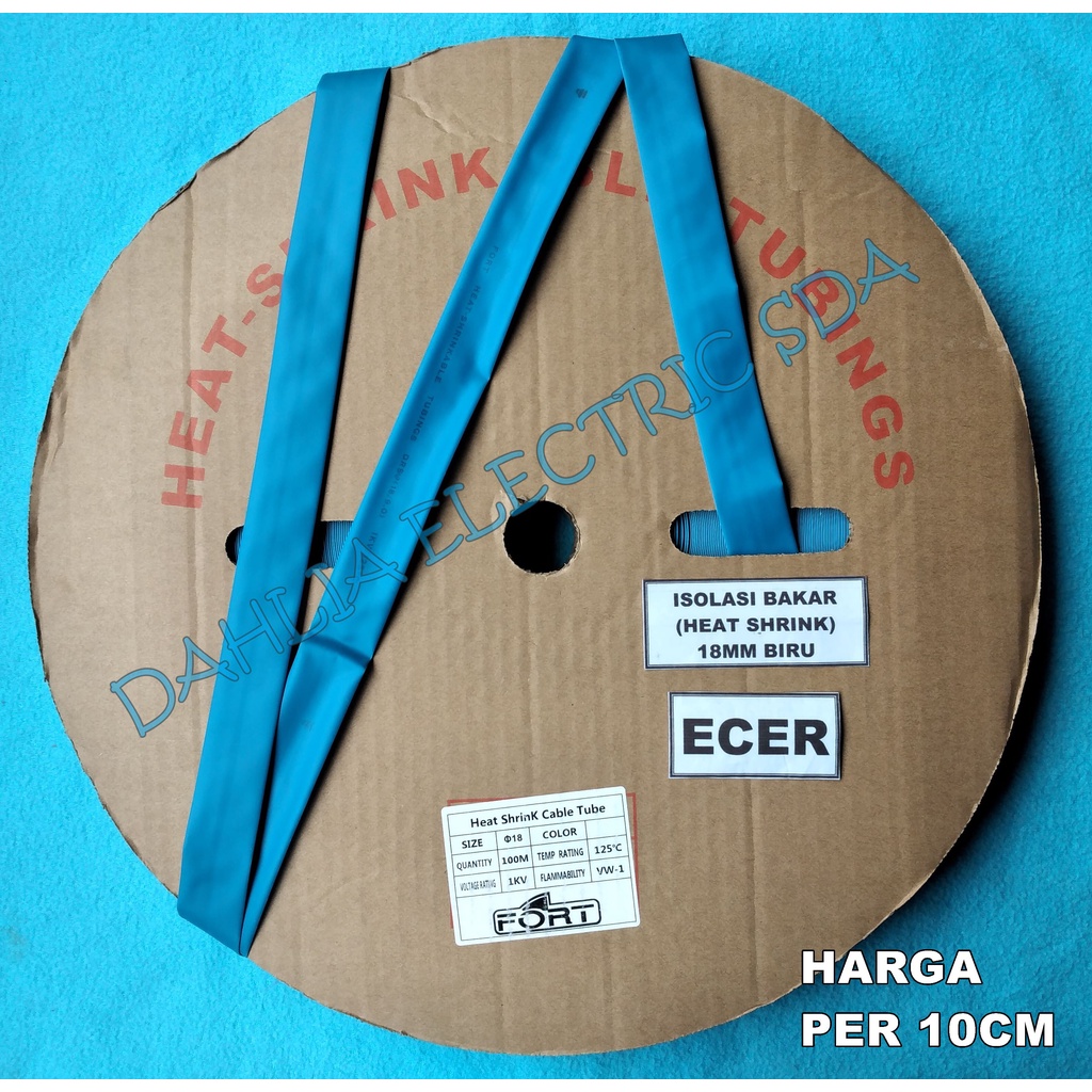 Jual ISOLASI BAKAR 18MM BIRU Eceran Harga per 10CM | Shopee Indonesia