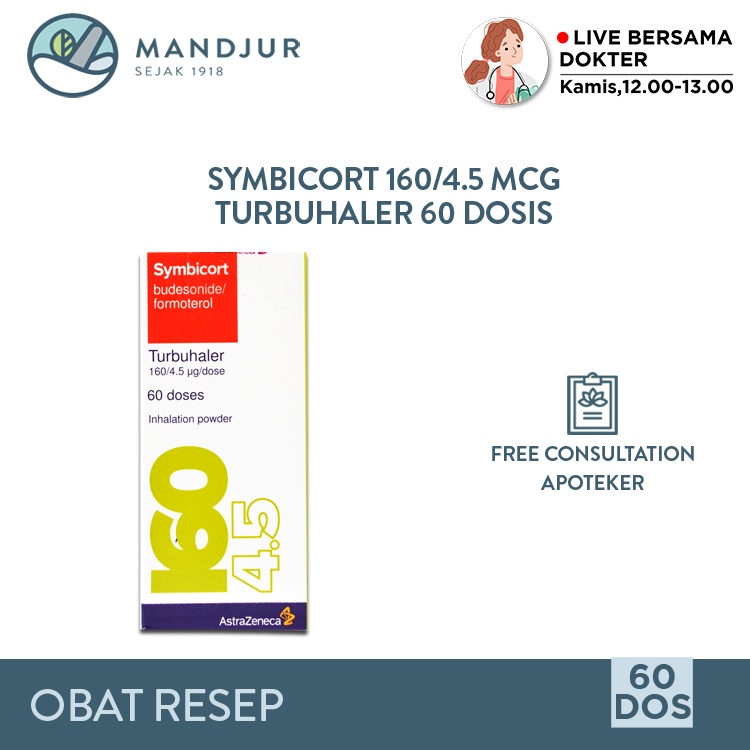 Jual Symbicort 160 mcg/4.5 mcg Turbuhaler 60 Dosis | Shopee Indonesia