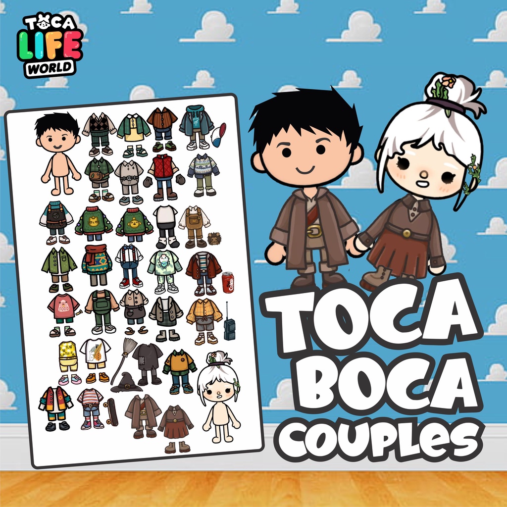 Jual MAINAN BP BPAN TOCA BOCA KERTAS PAPER DOLL VIRALL VERSI COUPLES ...
