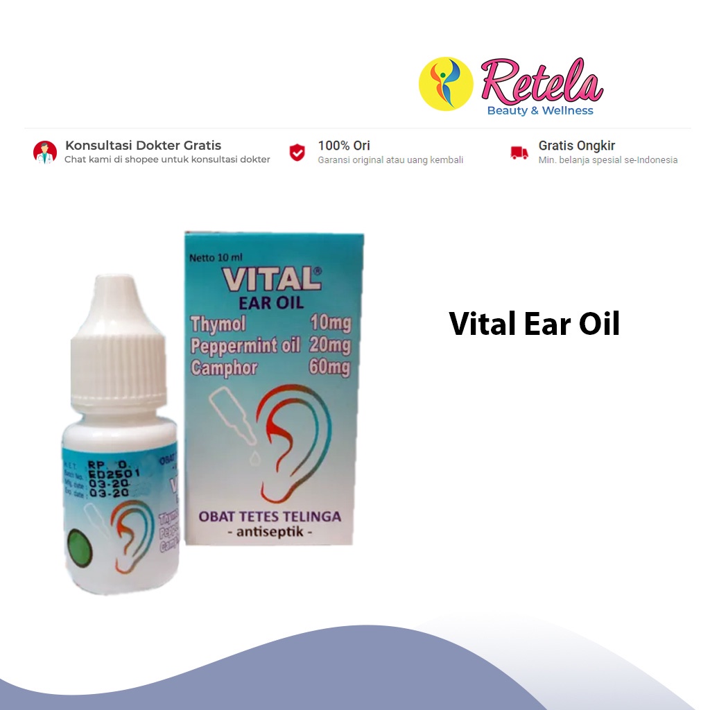 Jual Vital Ear Oil Obat Tetes Telinga - 10 Ml | Shopee Indonesia