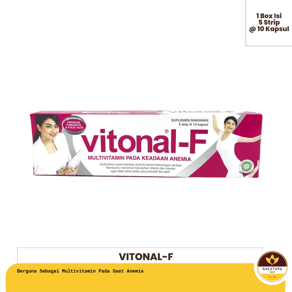 Jual VITONAL F MULTIVITAMIN ANEMIA ISI 50 KAPSUL | Shopee Indonesia