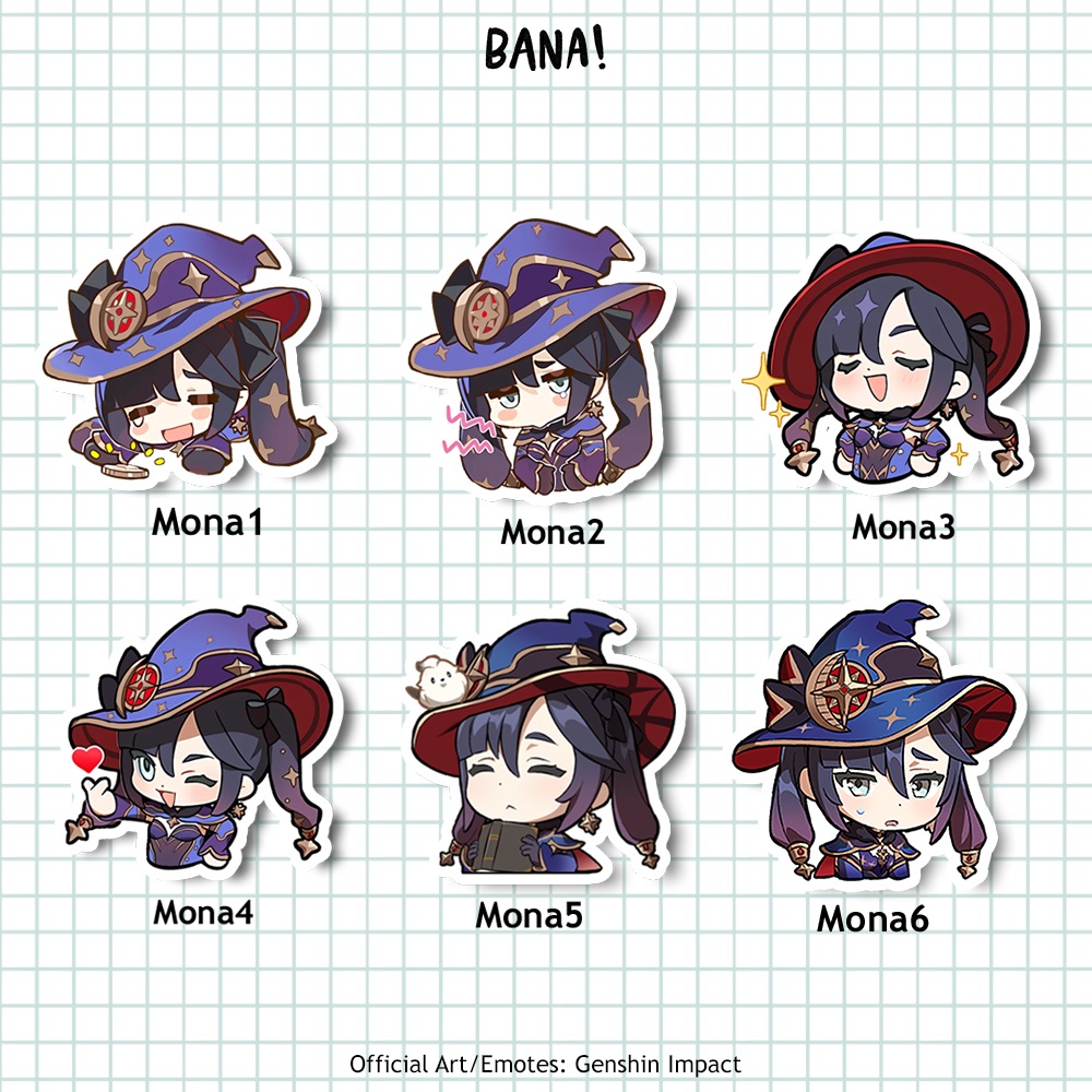 Jual [BANA] Stiker Genshin Impact MONA Sticker Vinyl Waterproof Bijian | Shopee Indonesia