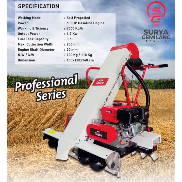Jual Mesin Panen Padi Pengering Gabah Padi Tasco Graind Colleting And ...