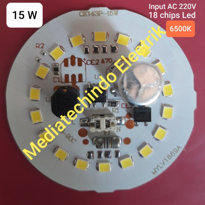 Jual Mesin Lampu Pcba LED AC 15 Watt.. Modul led. LED AC. Pcb Aluminium ...