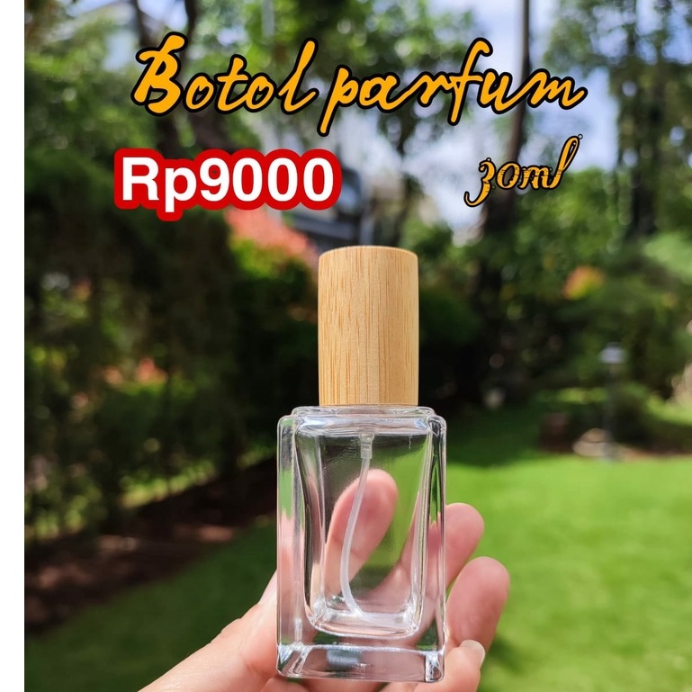 Jual Botol Parfum wood Cup Botol Parfum 30ml Botol Spray Tutup Kayu ...