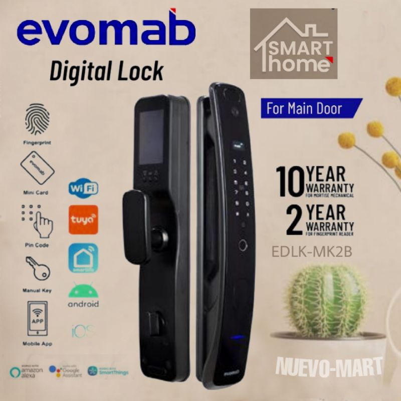 Jual EVOMAB Kunci Pintu Sidik Jari EDLF MK2B / Smart WiFi Digital Main ...