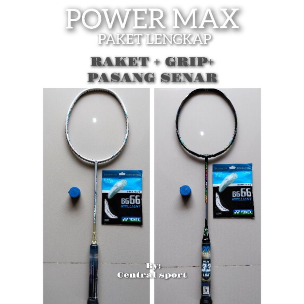Jual POWER MAX- Raket Badminton Free Pasang Senar | Shopee Indonesia