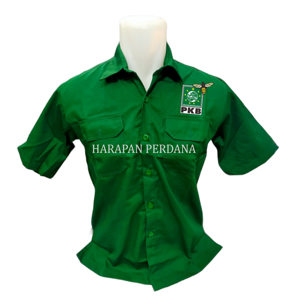 Jual Seragam Kemeja Kantor Lengan Pendek Warna Hijau PKB | Shopee Indonesia