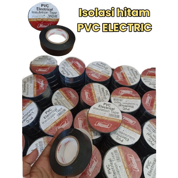 Jual Isolasi Listrik HIMEL PVC Electrical Insulating Tape Hitam 18mm x ...