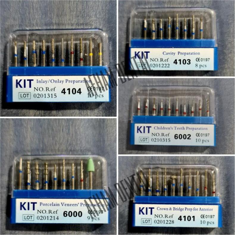 Jual BUR PREPARASI VENEER CROWN BRIDGE ONLAY INLAY CAVITA GIGI SET ...