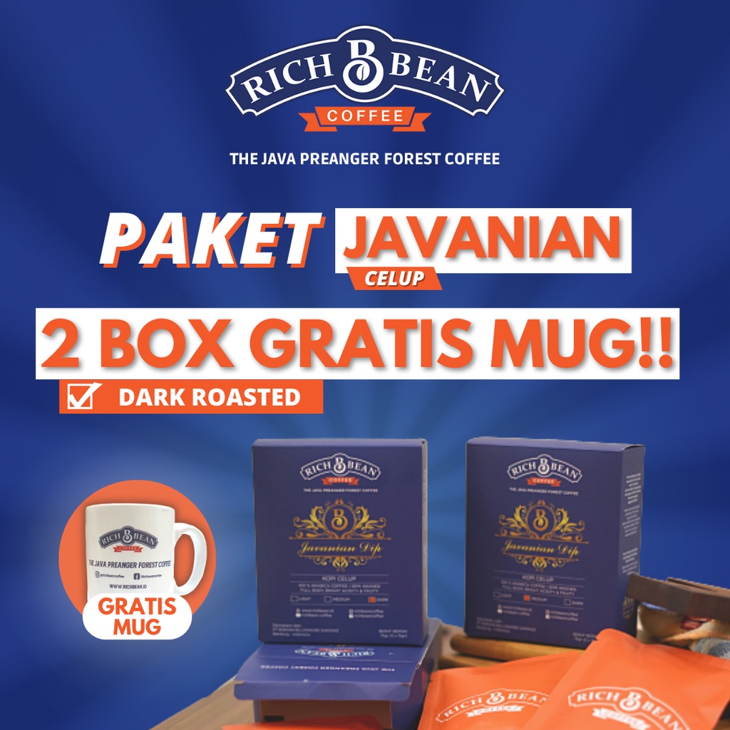 Jual PAKET KOPI CELUP RICHBEAN [2 BOX] - Gratis Mug - Richbean - Kopi ...